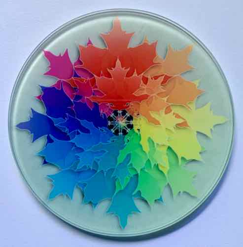 4 INCH ROUND GLASS COASTERS